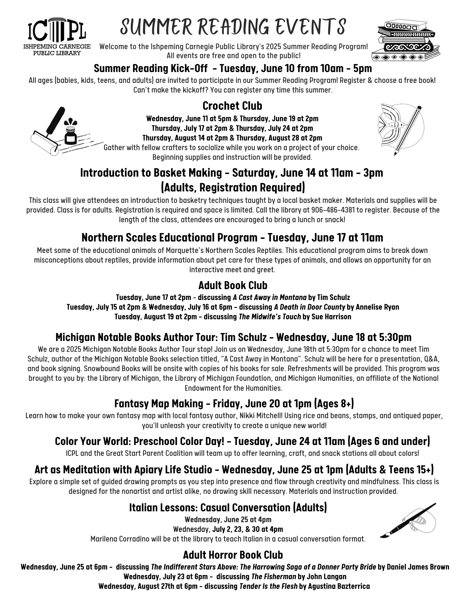 Summer Reading Program - Ishpeming Carnegie Library